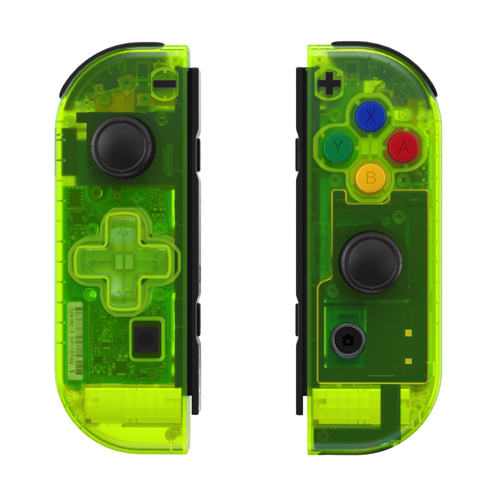 Clear Lime Green Shells For NS Switch Joycon & OLED Joycon Dpad Version-JZM510WS