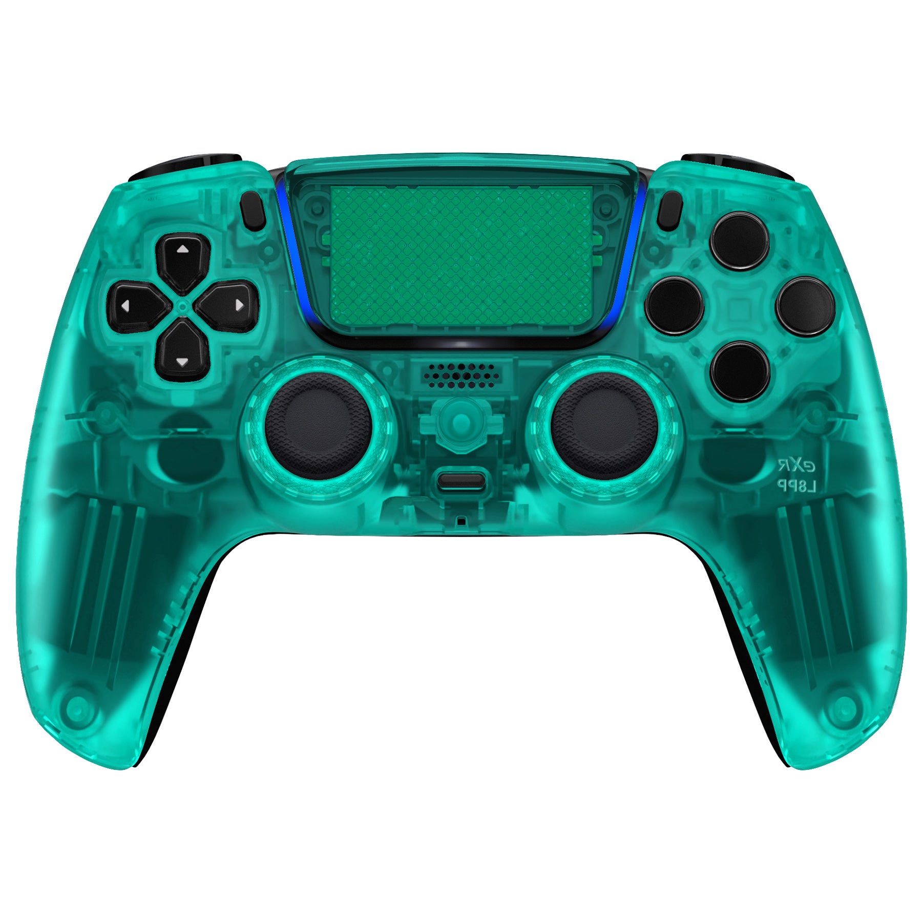Luna Redesigned Clear Emerald Green Front Shell with Touchpad for PS5 Controller BDM-010/020/030 ...