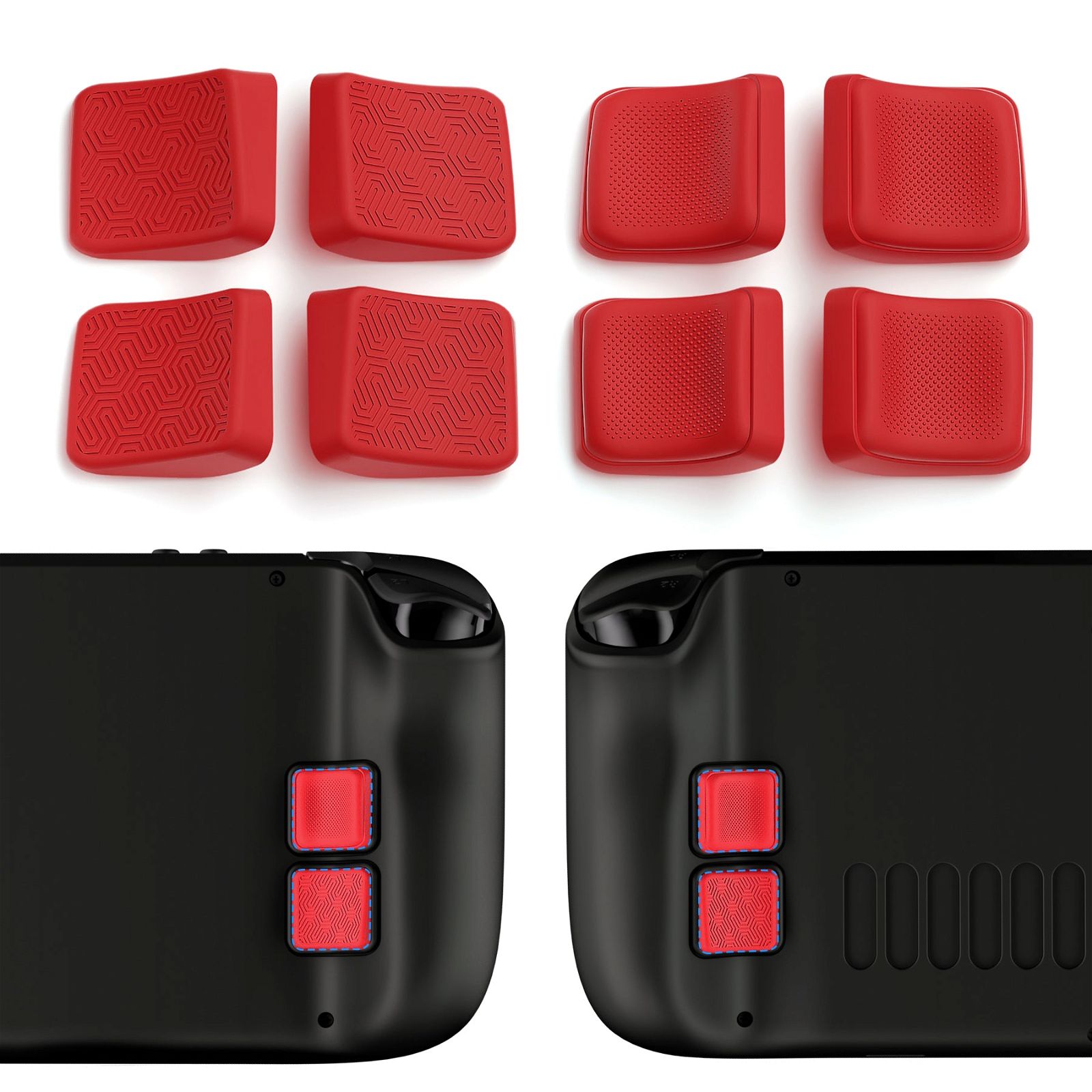 Mix Version Streamlined & Studded Design Passion Red Back Button Enhancement Set for Steam Deck ...
