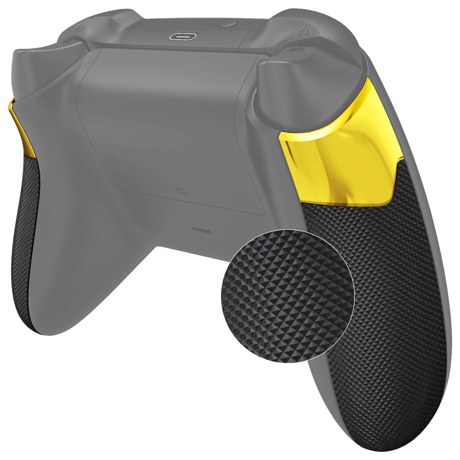 Chrome Gold Non-Slip Diamond Texture Rubberized Side Rails Grips For Xbox Series X/S Controller ...