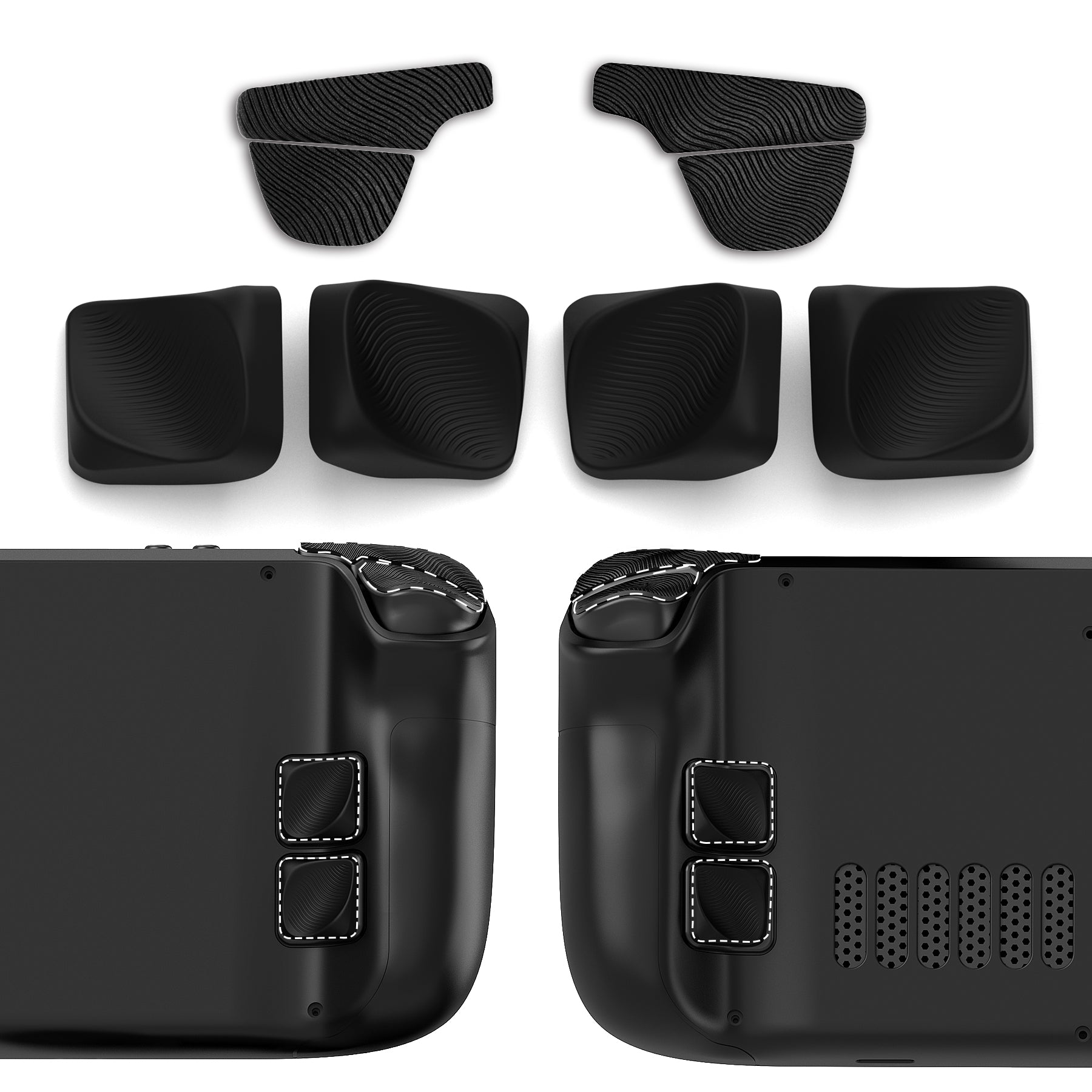 Black Ergonomic Grip Back Button Enhancement Kit for Steam Deck LCD ...