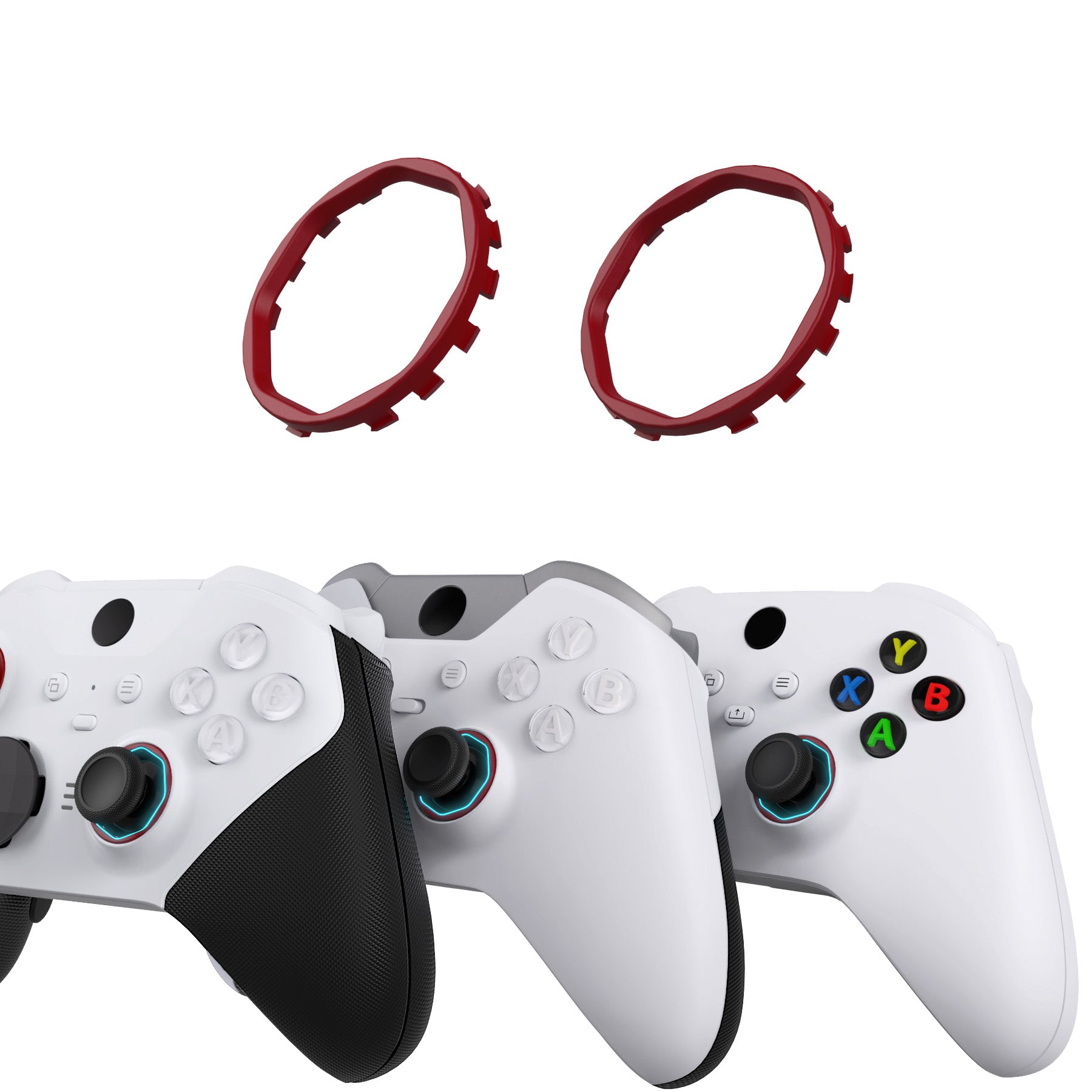 Carmine Red Redesigned Replacement Octagonal Gated Sticks Accent Rings ...