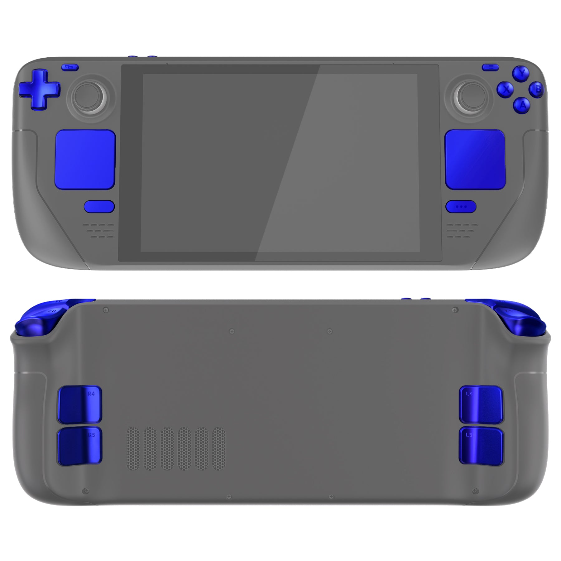 Chrome Blue Replacement Full Set Buttons for Steam Deck LCD Console ...