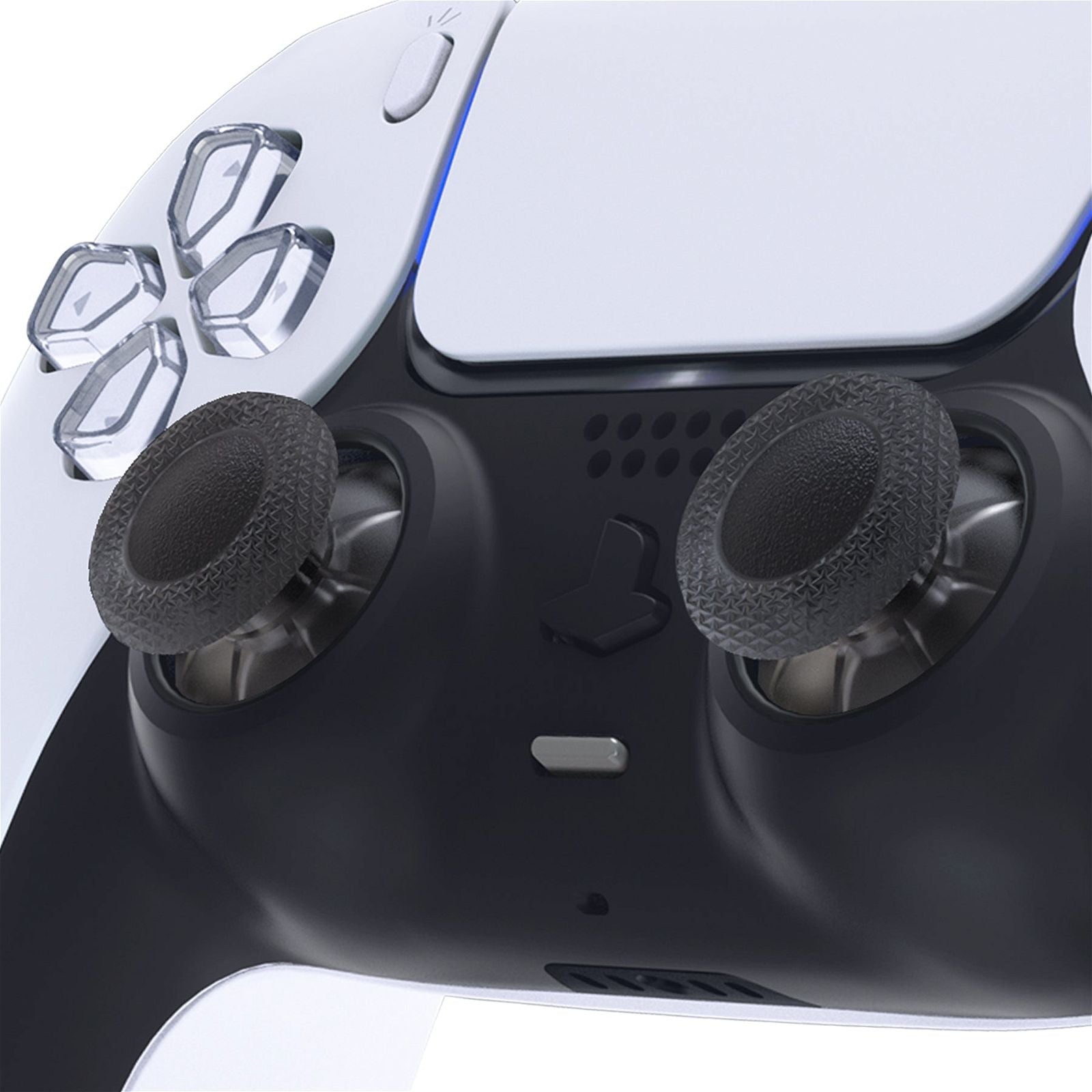 Clear Black Analog Thumbsticks for PS5 & PS4 All Model Controller-JPF630WS