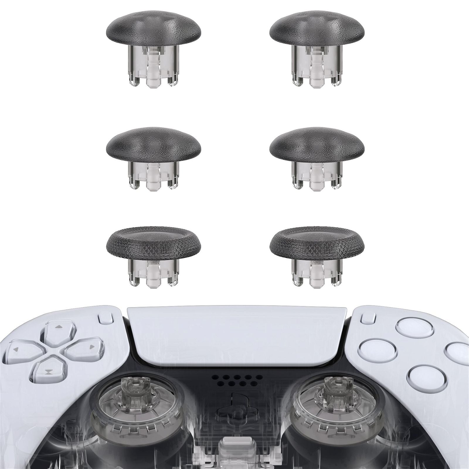Clear Black EDGE Sticks Replacement Interchangeable Thumbsticks for PS5 ...