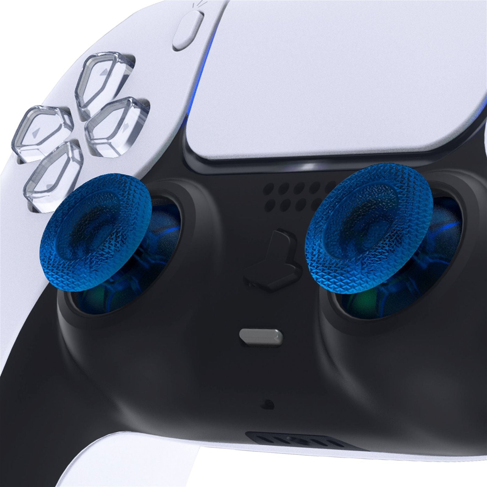 Clear Blue Analog Thumbsticks Compatible With PS5 Controller-JPF624WS