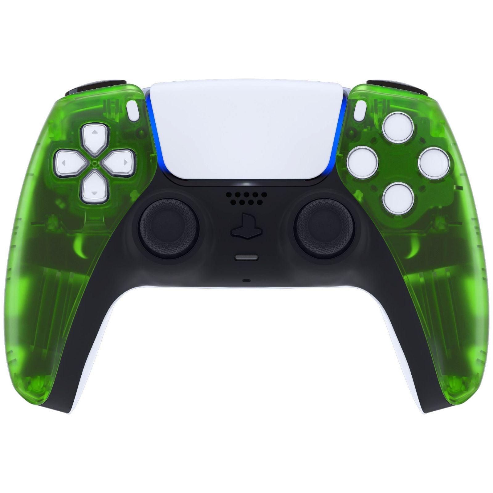 Clear Green Front Shell Compatible With PS5 Controller-MPFM5003WS