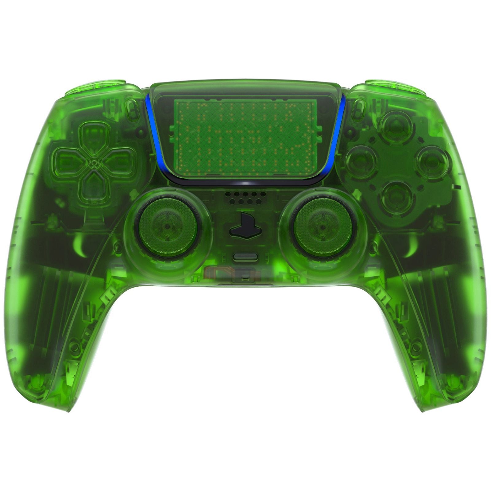 Clear Green Full Set Shells with Buttons For PS5 Controller BDM-010/020 ...