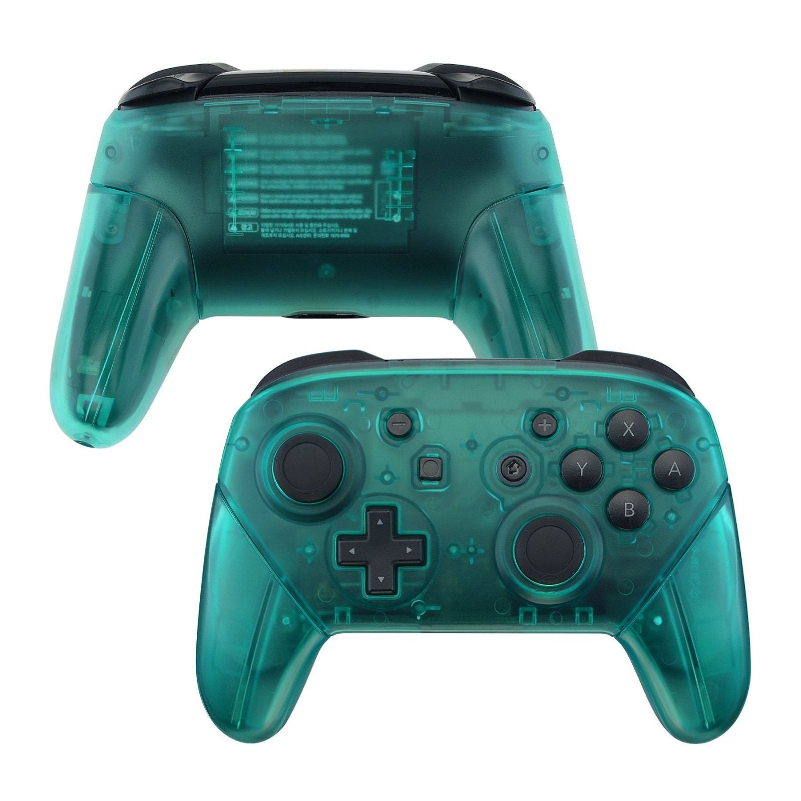 Clear Pure Green Full Shells And Handle Grips For NS Pro Controller ...