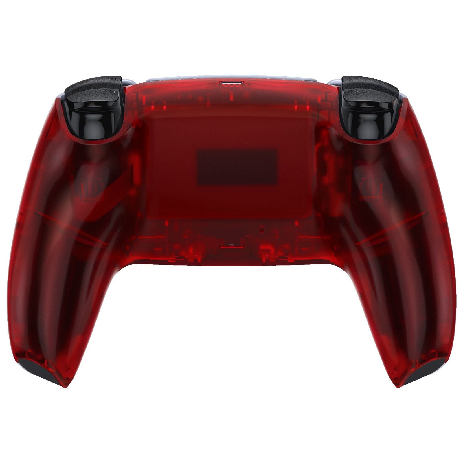 Clear Red Back Shell Compatible With PS5 Controller-DPFM5002WS