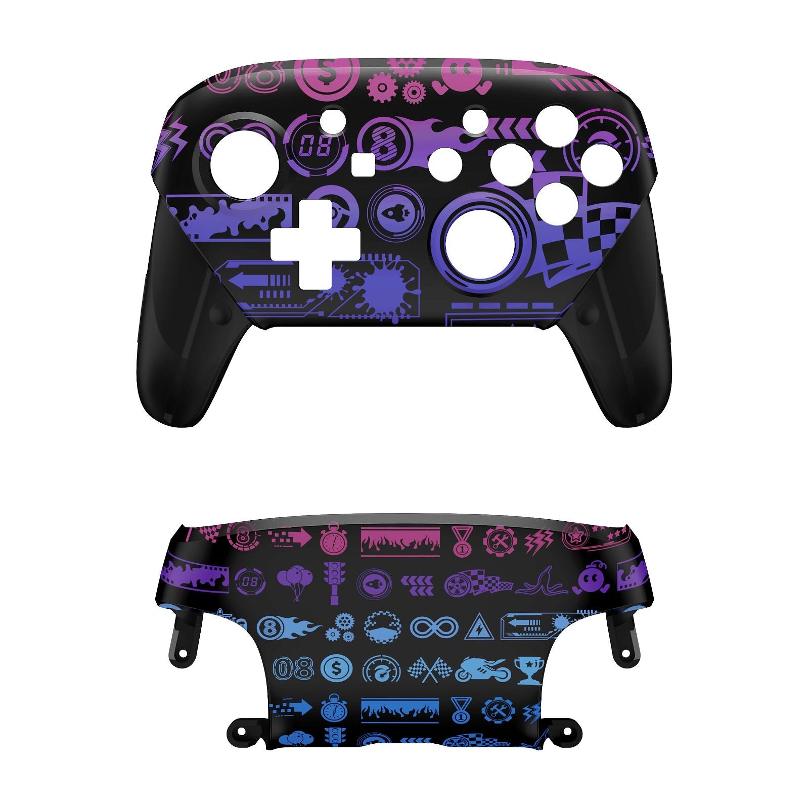 Deluxe Championship Front Back Shells For NS Pro Controller-MRT112WS