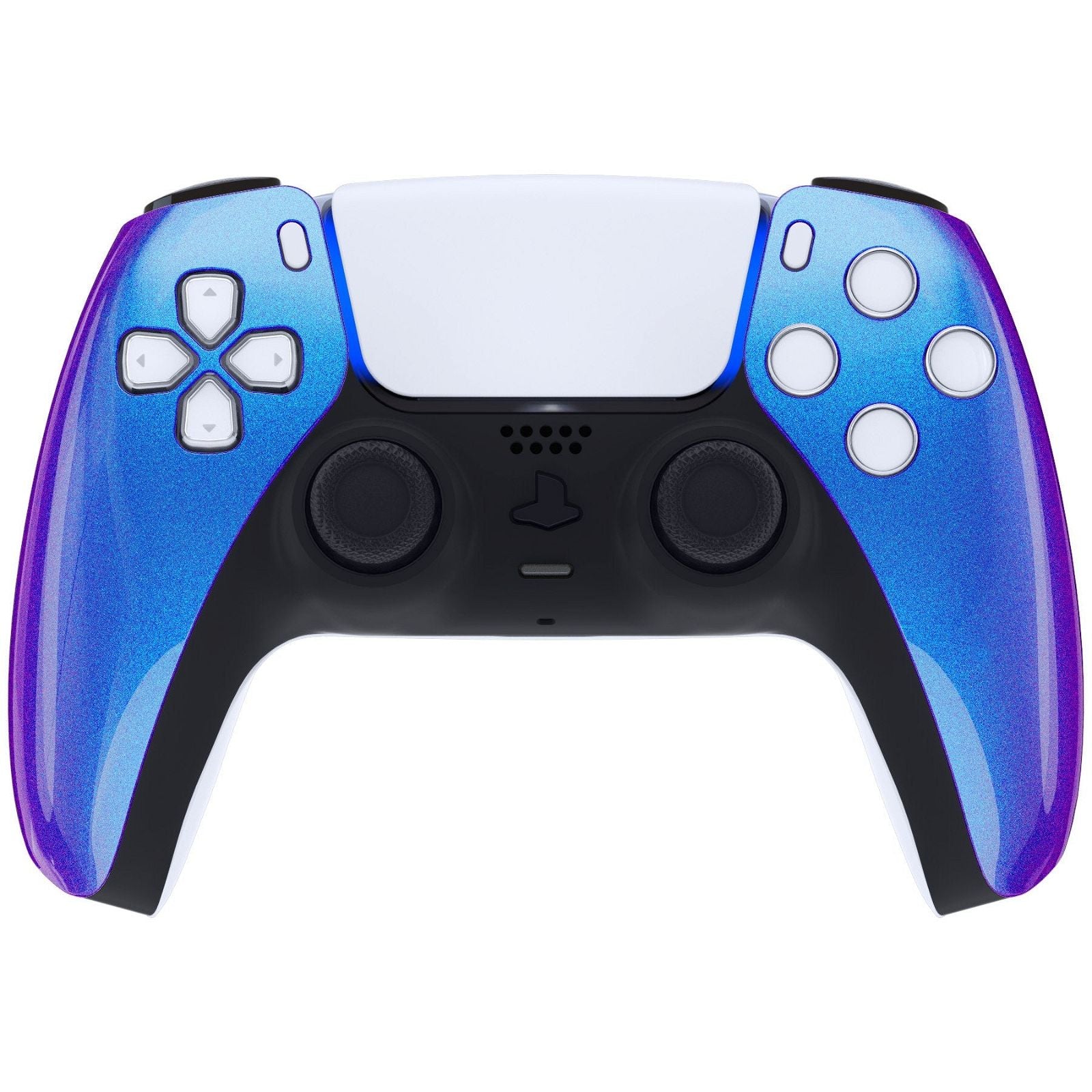 Glossy Chameleon Blue Purple Front Shell Compatible With PS5 Controller ...