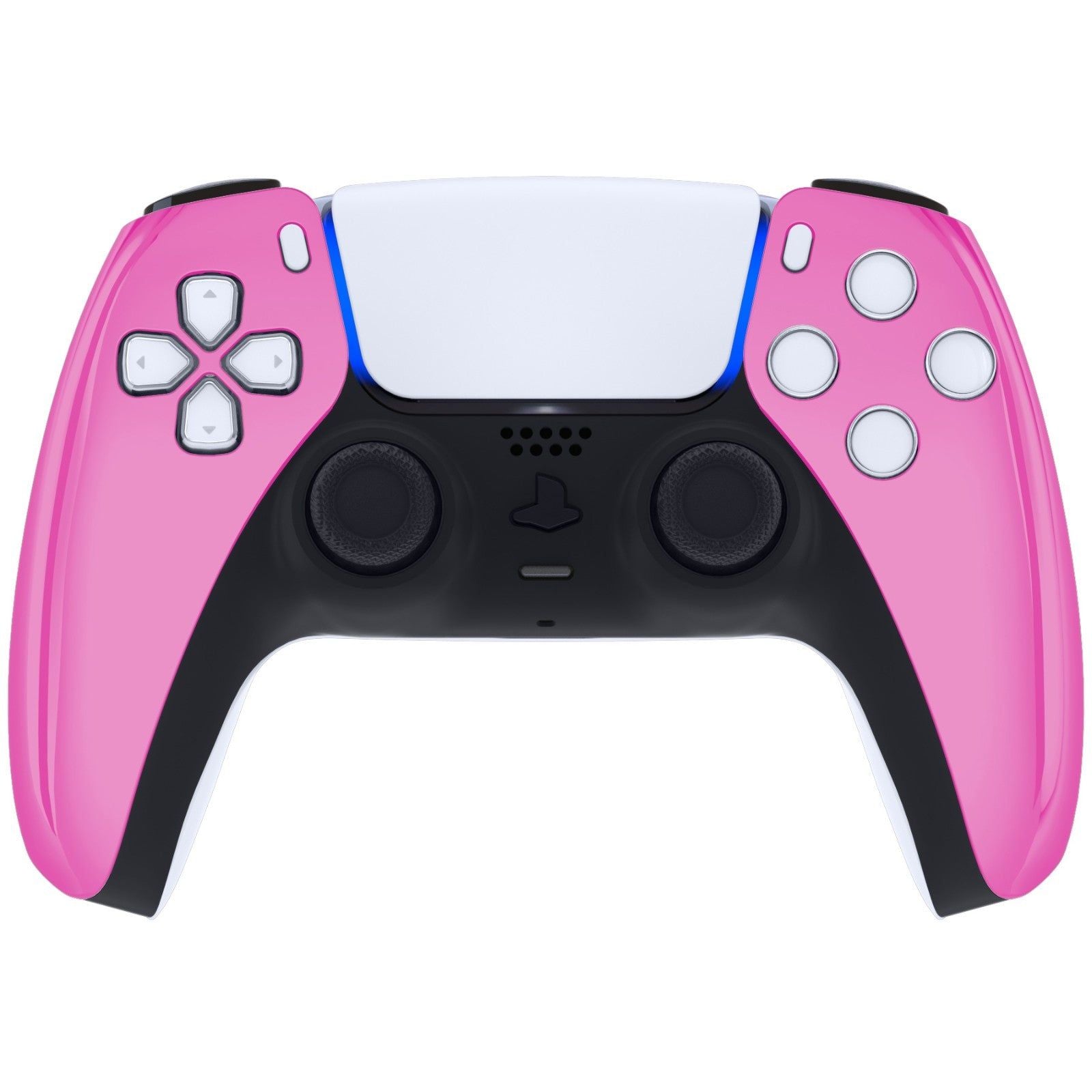 Glossy Chrome Pink Front Shell Compatible With PS5 Controller-MPFD4007WS