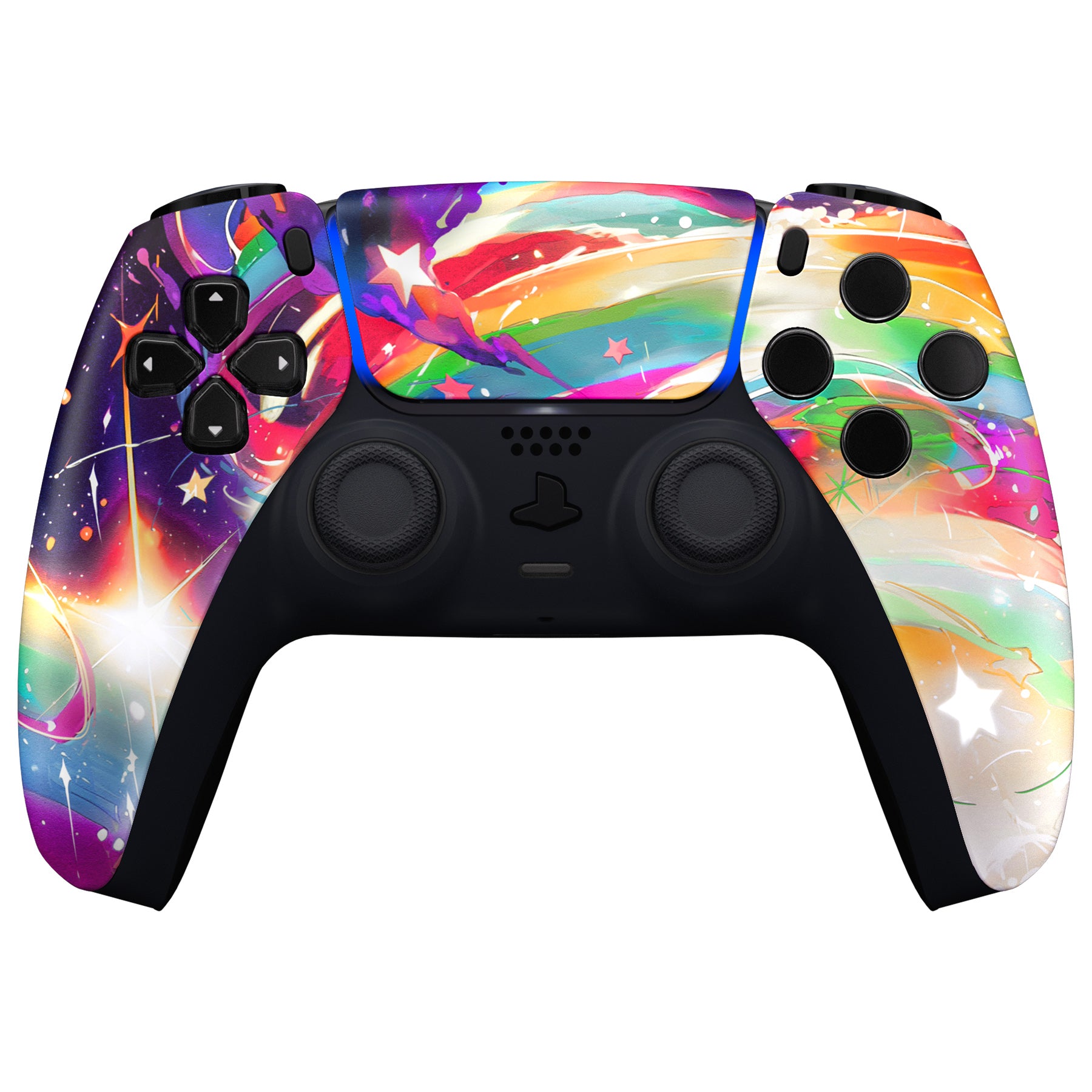 Rainbow Storm Front Shell With Touchpad Compatible With PS5 Controller ...