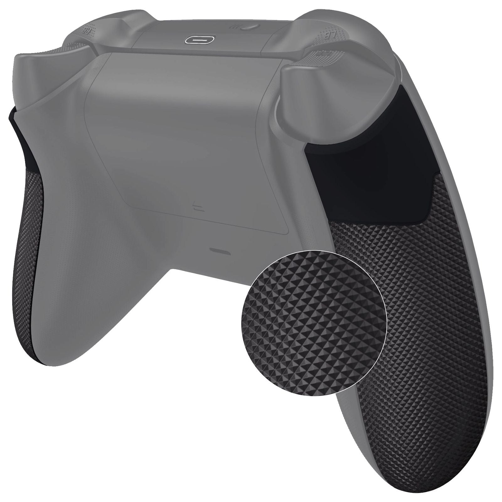 Black Non-Slip Diamond Texture Rubberized Side Rails Grips For Xbox ...