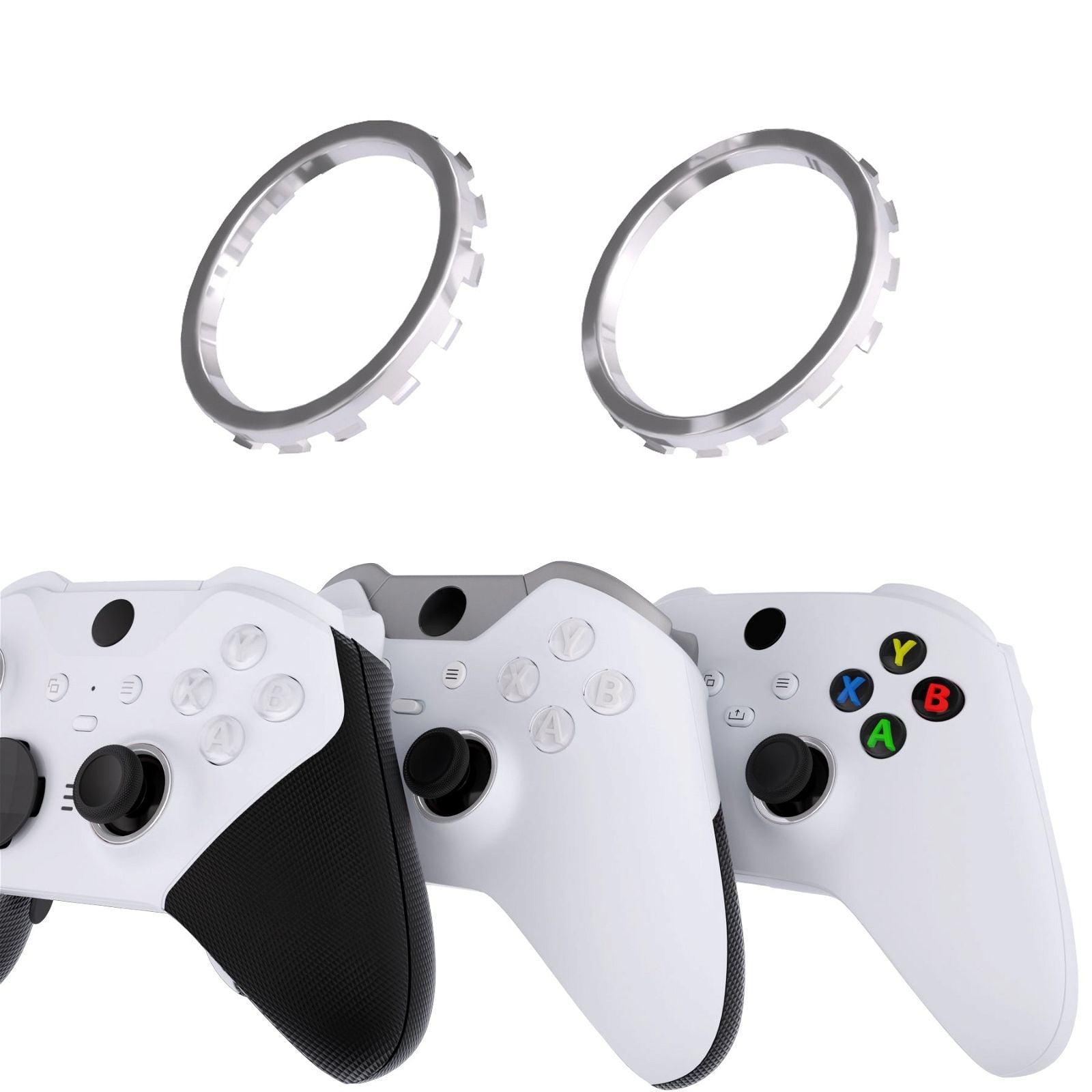 Chrome Silver Custom Replacement Accent Rings For Xbox Elite Series 2 ...