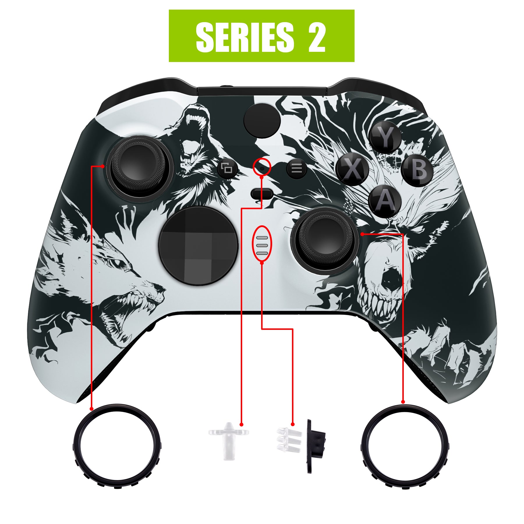 Soft Touch New Wolve Soul Front Shell For Xbox One-Elite2 Controller ...