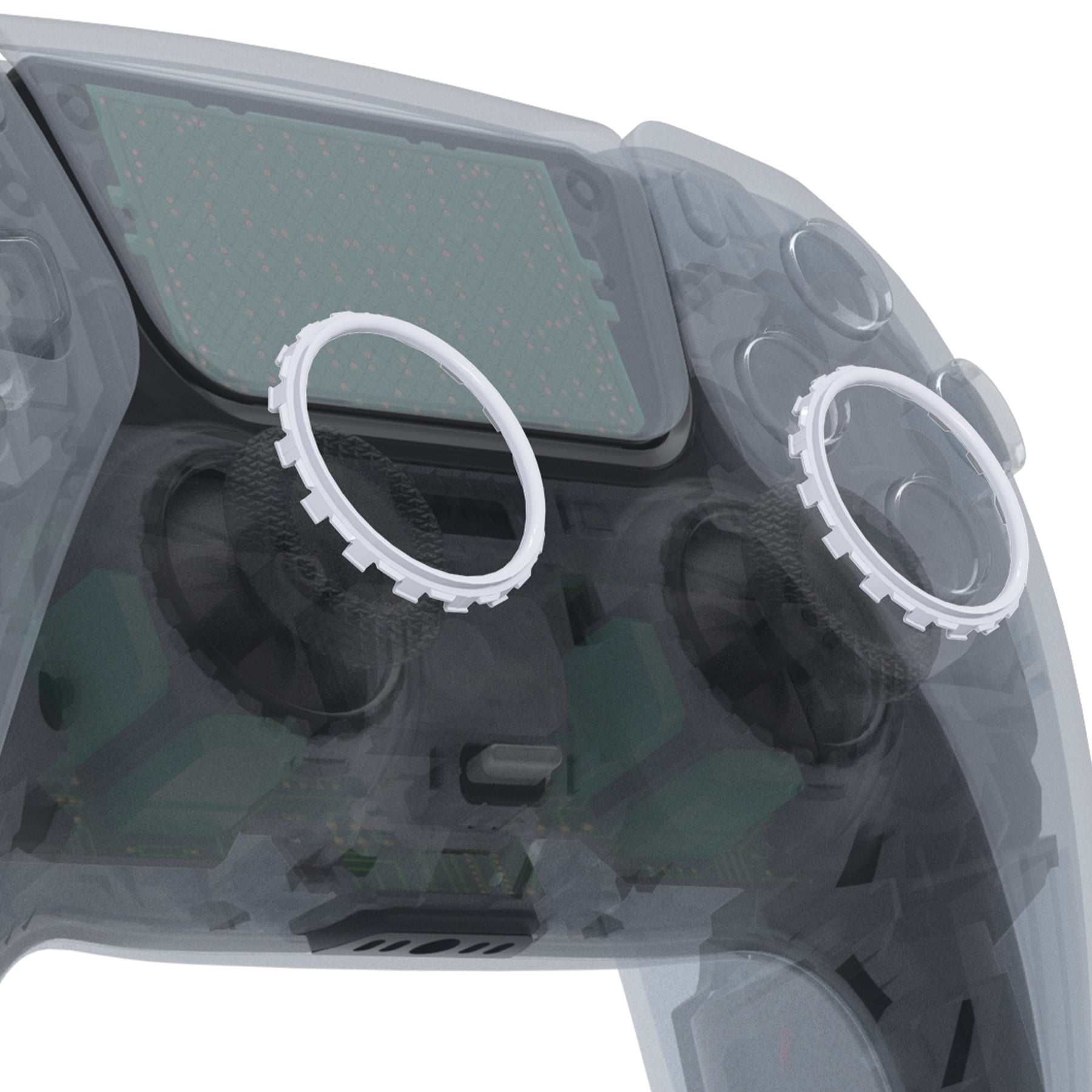 Original White Accent Rings for PS5 Controller-JPF5030WS