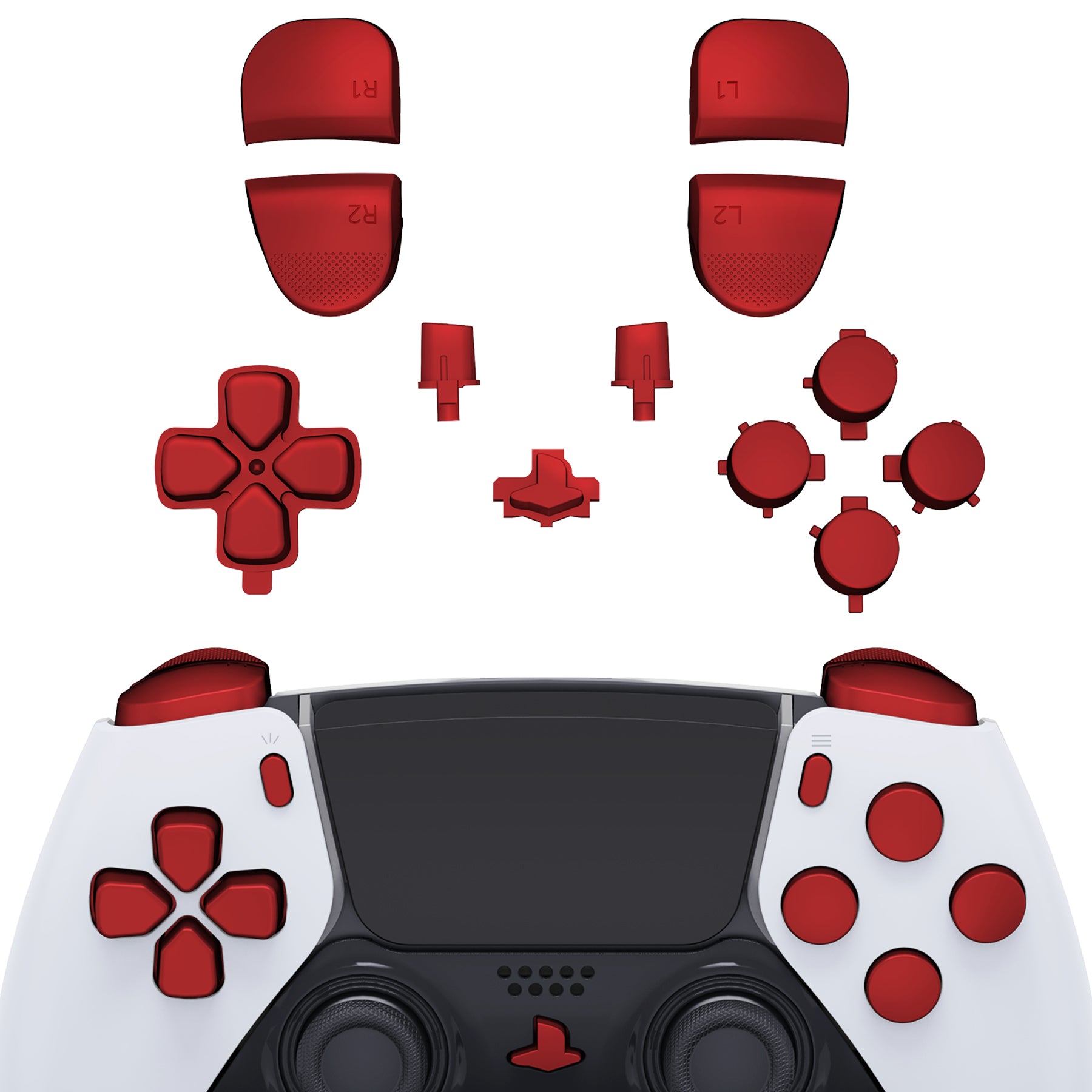Vampire Red Full Set Button Kits Compatible With PS5 Edge Controller ...