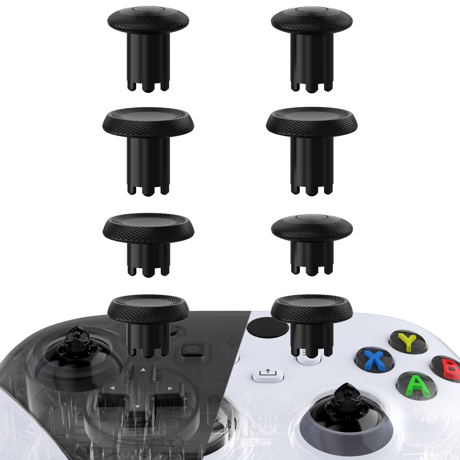 eXtremeRate Black ThumbsGear V3 Interchangeable Thumbsticks for Xbox ...