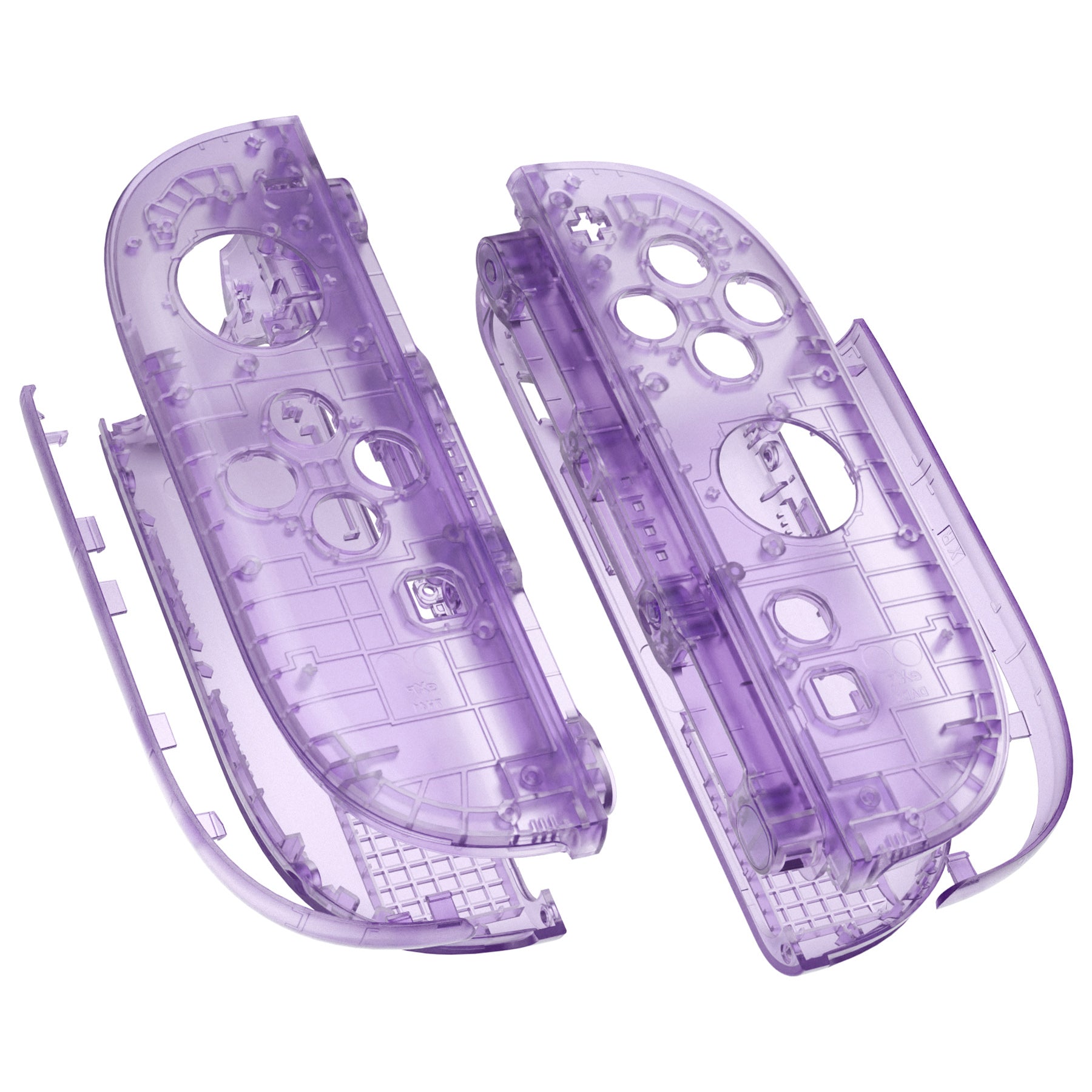 eXtremeRate Clear Atomic Purple DIY Replacement Joycon Shells for ...
