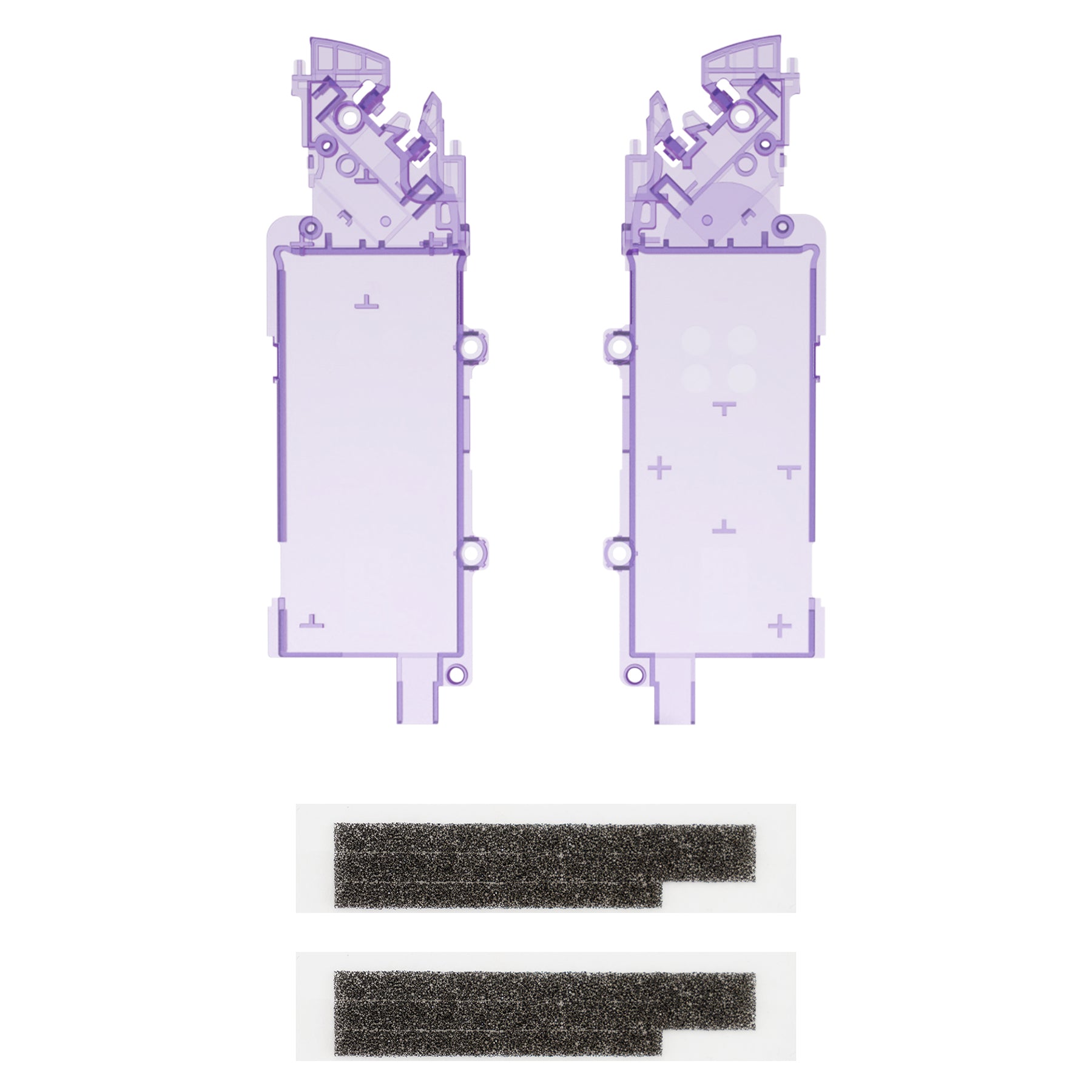 eXtremeRate Clear Atomic Purple Replacement Middle Frame for Nintendo ...