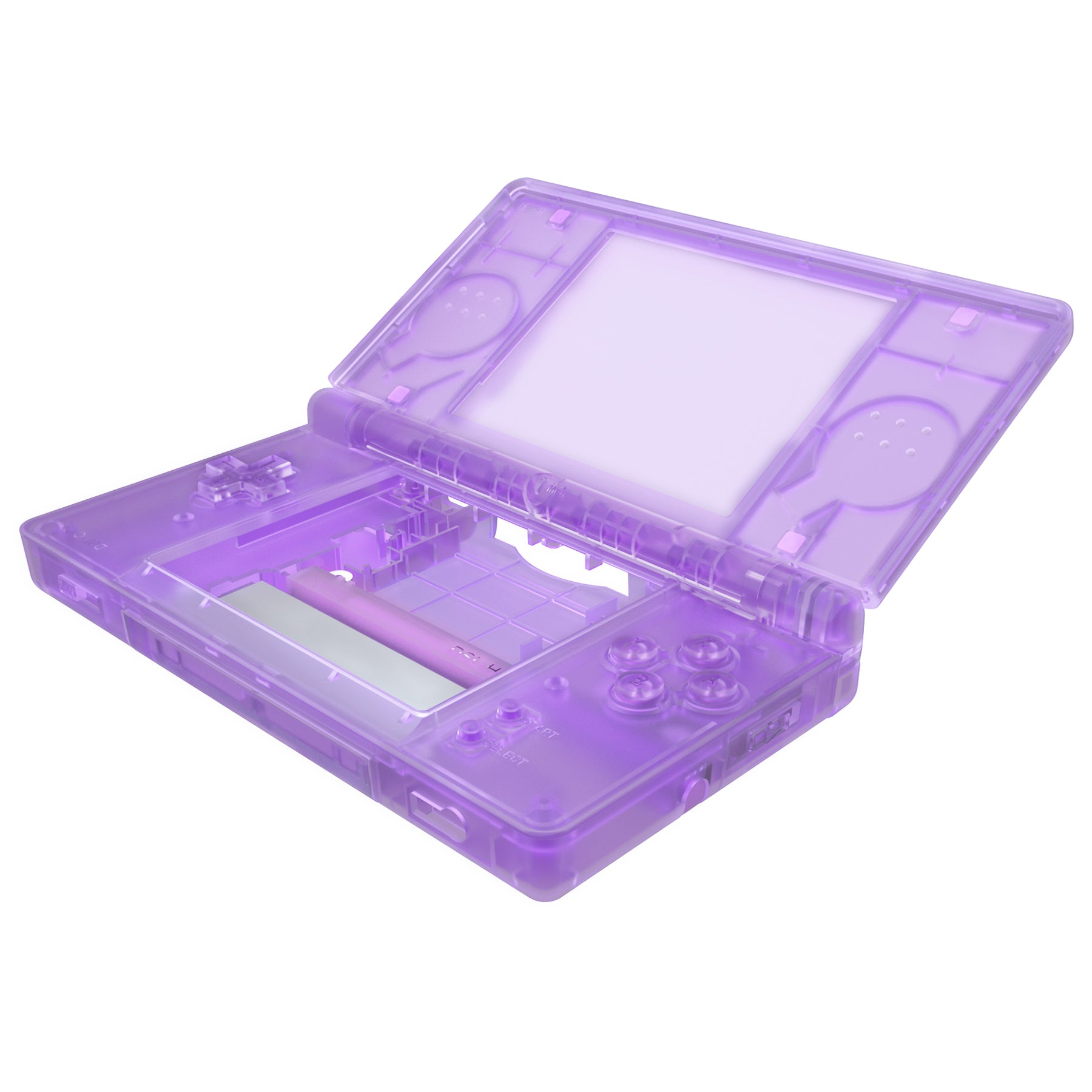 eXtremeRate Clear Purple Replacement Full Housing Shell & Buttons with ...