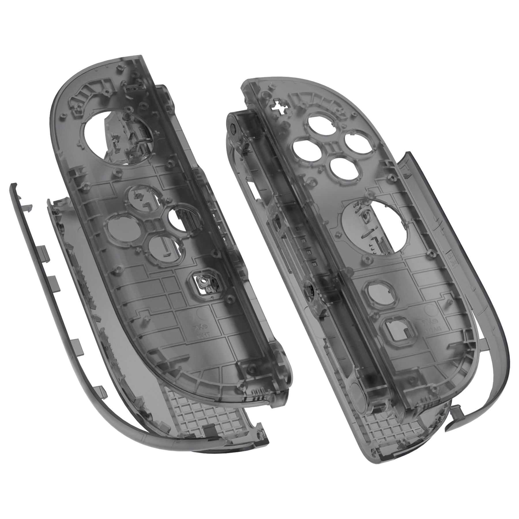 eXtremeRate Clear Slate Black DIY Replacement Joycon Shells for ...