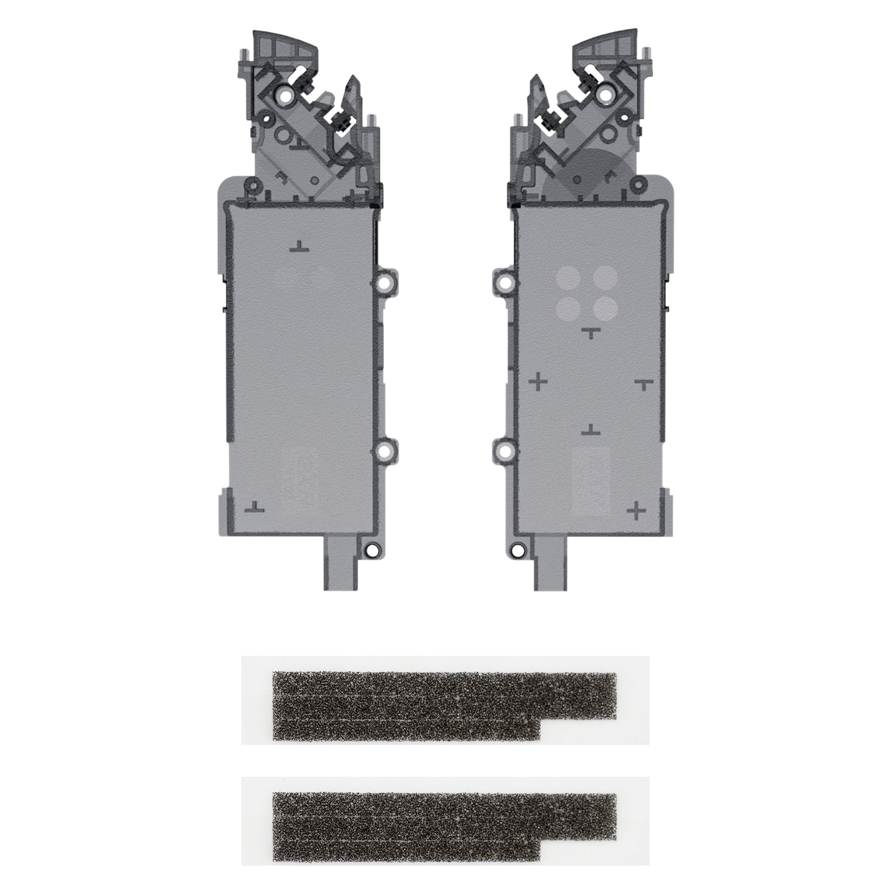 eXtremeRate Clear Slate Black Replacement Middle Frame for Nintendo ...