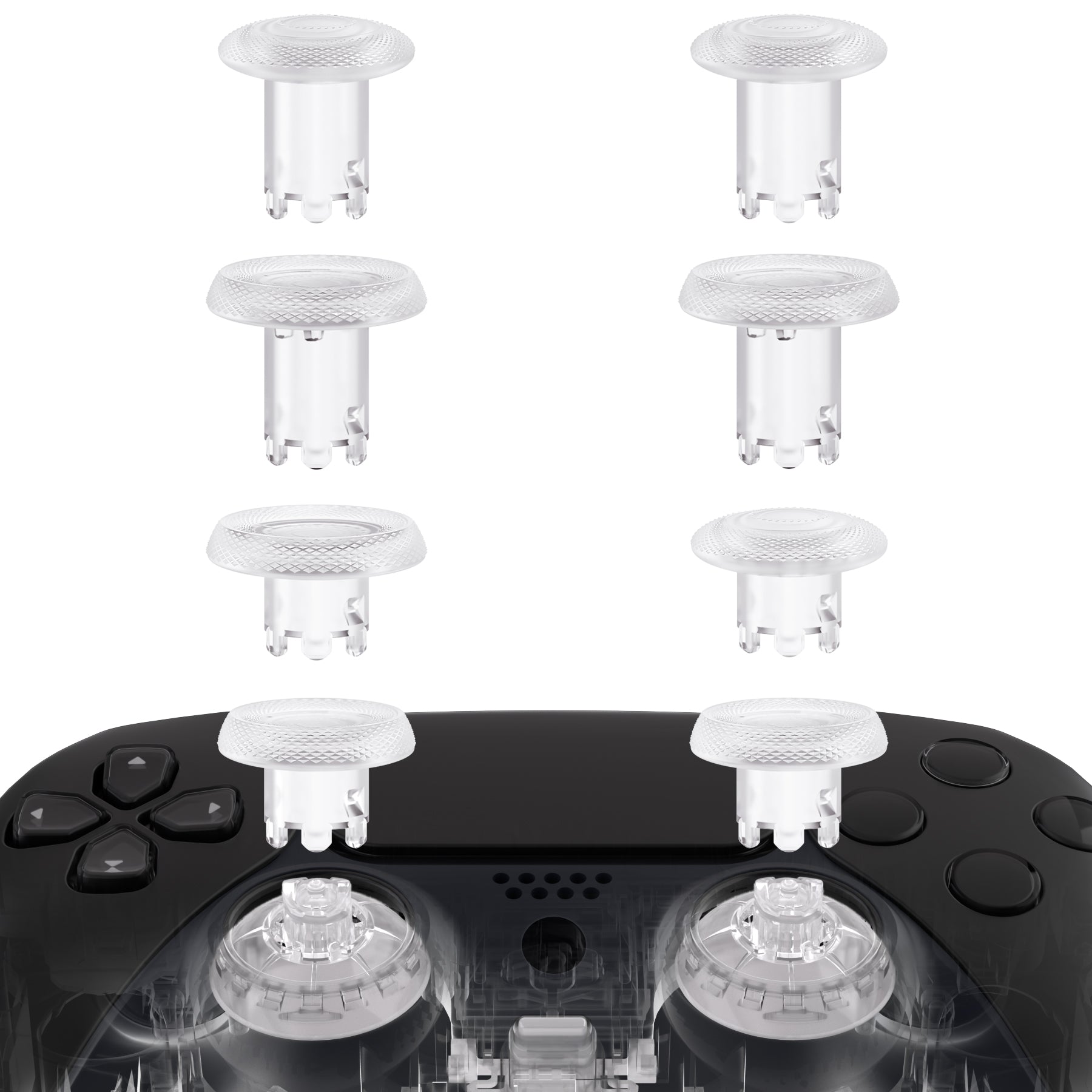 eXtremeRate Clear ThumbsGear V3 Interchangeable Ergonomic Thumbstick ...