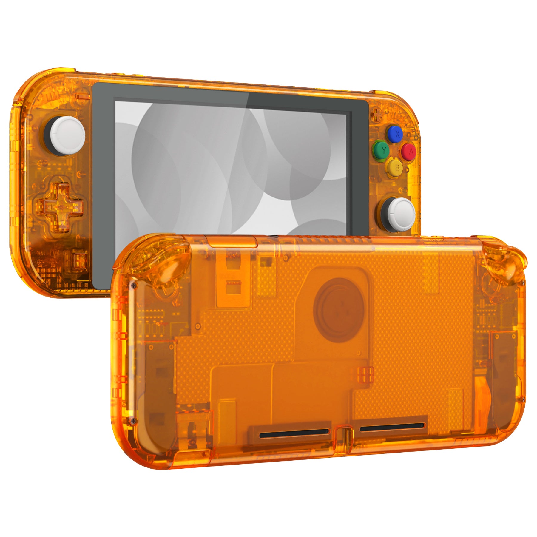 eXtremeRate Crystal Clear Orange Replacement Full Set Shells For ...