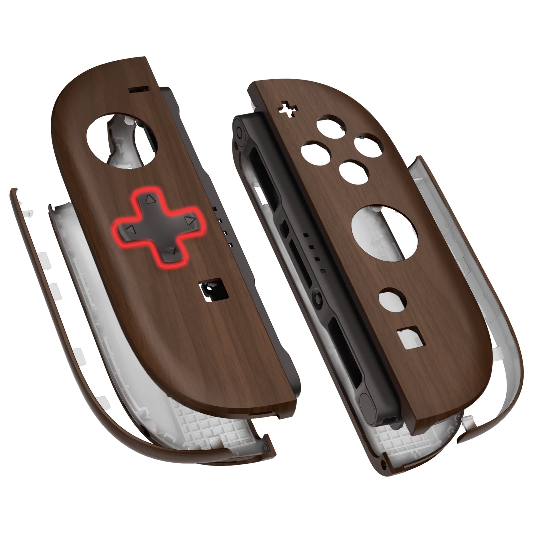 eXtremeRate D-Pad Version Wood Grain Replacement Joycon Shells for ...