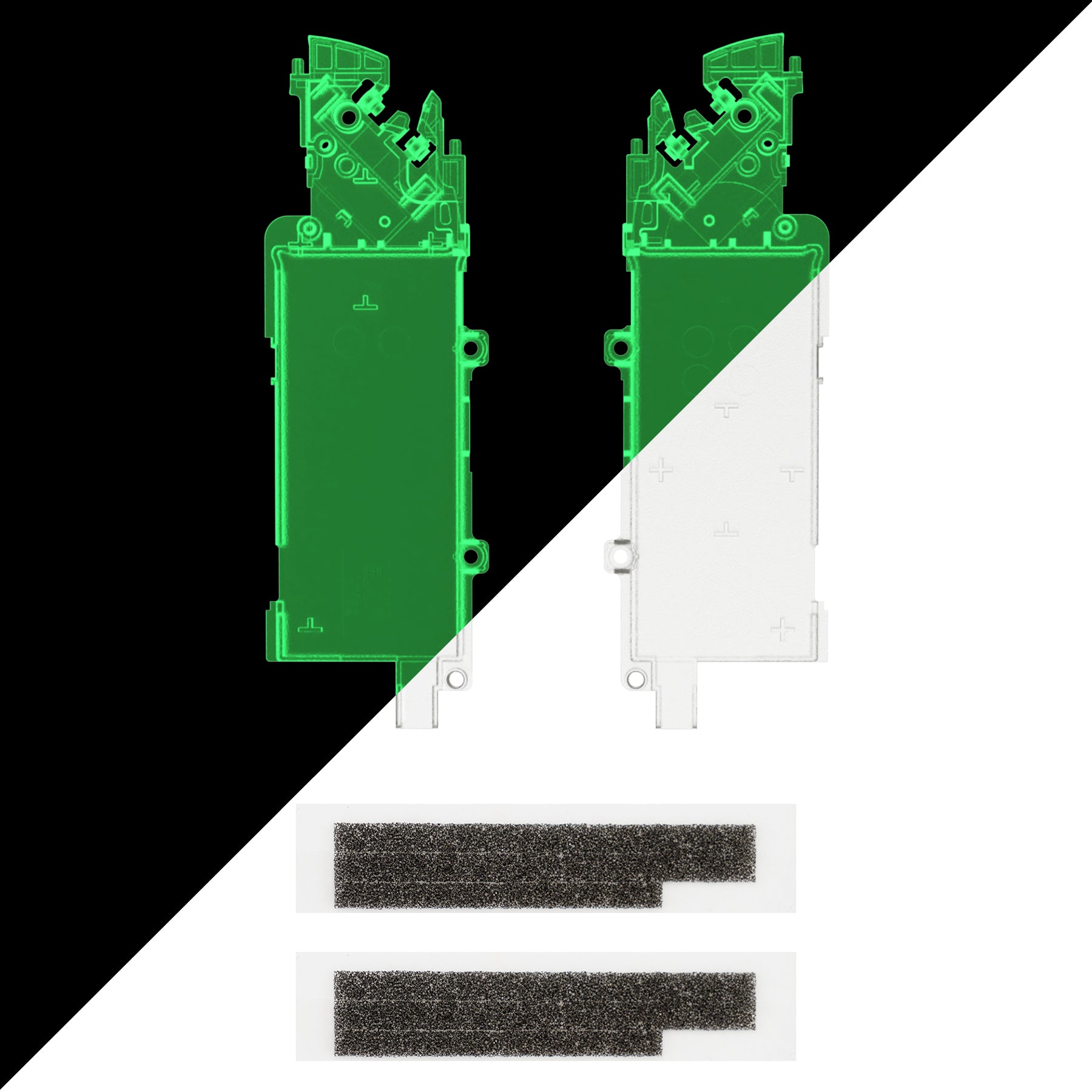 eXtremeRate Glow in Dark- Green Replacement Middle Frame for Nintendo ...