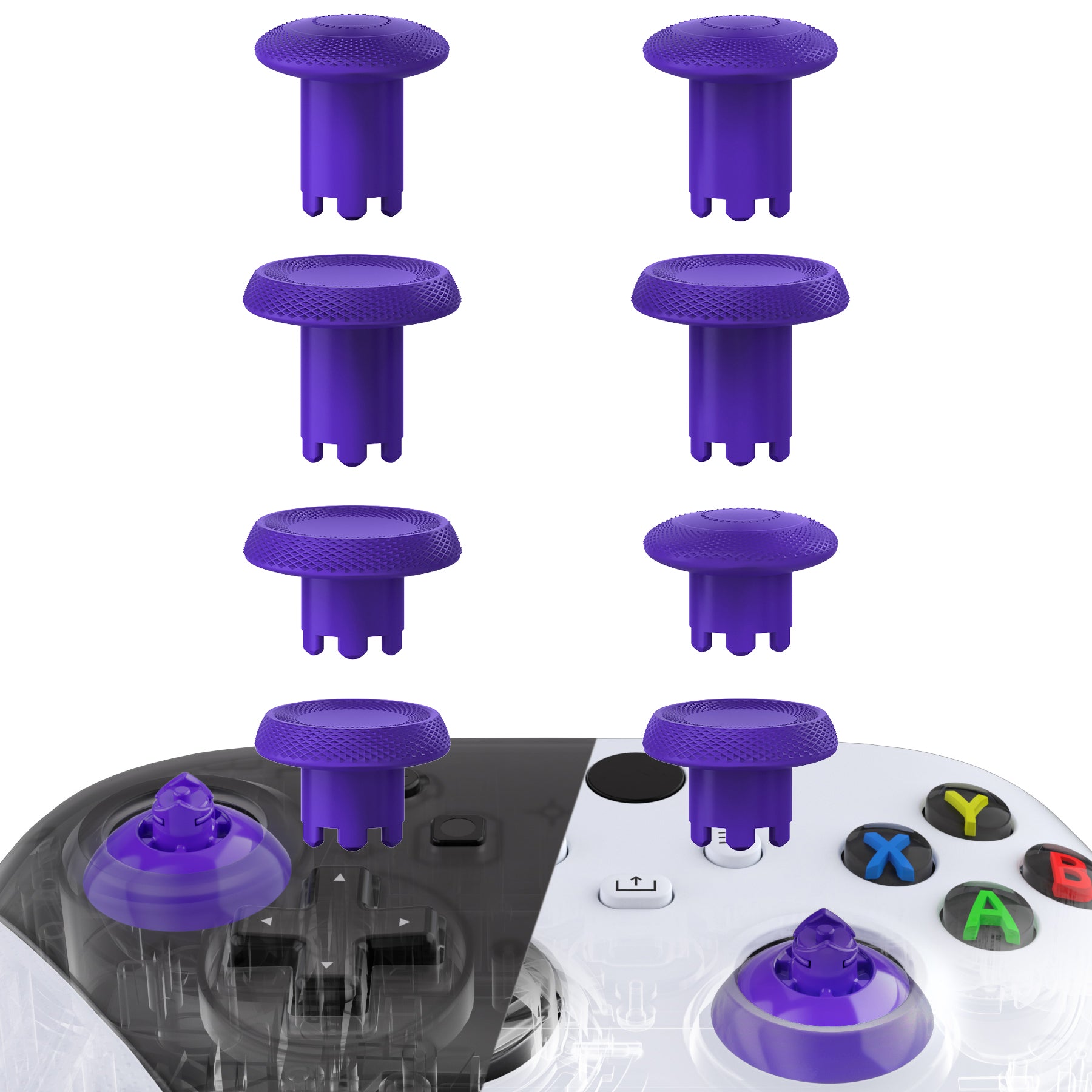 eXtremeRate Purple ThumbsGear V3 Interchangeable Thumbsticks for Xbox ...