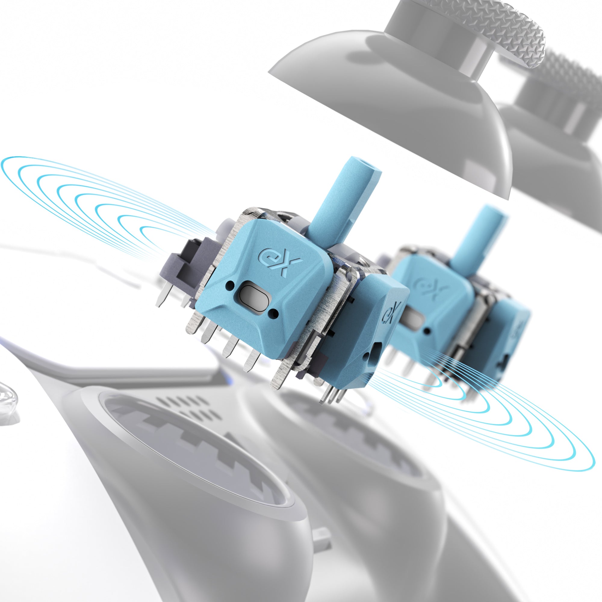 eXtremeRate Blue 80gf eXhall Digital Calibrable Hall Effect Thumbstick ...