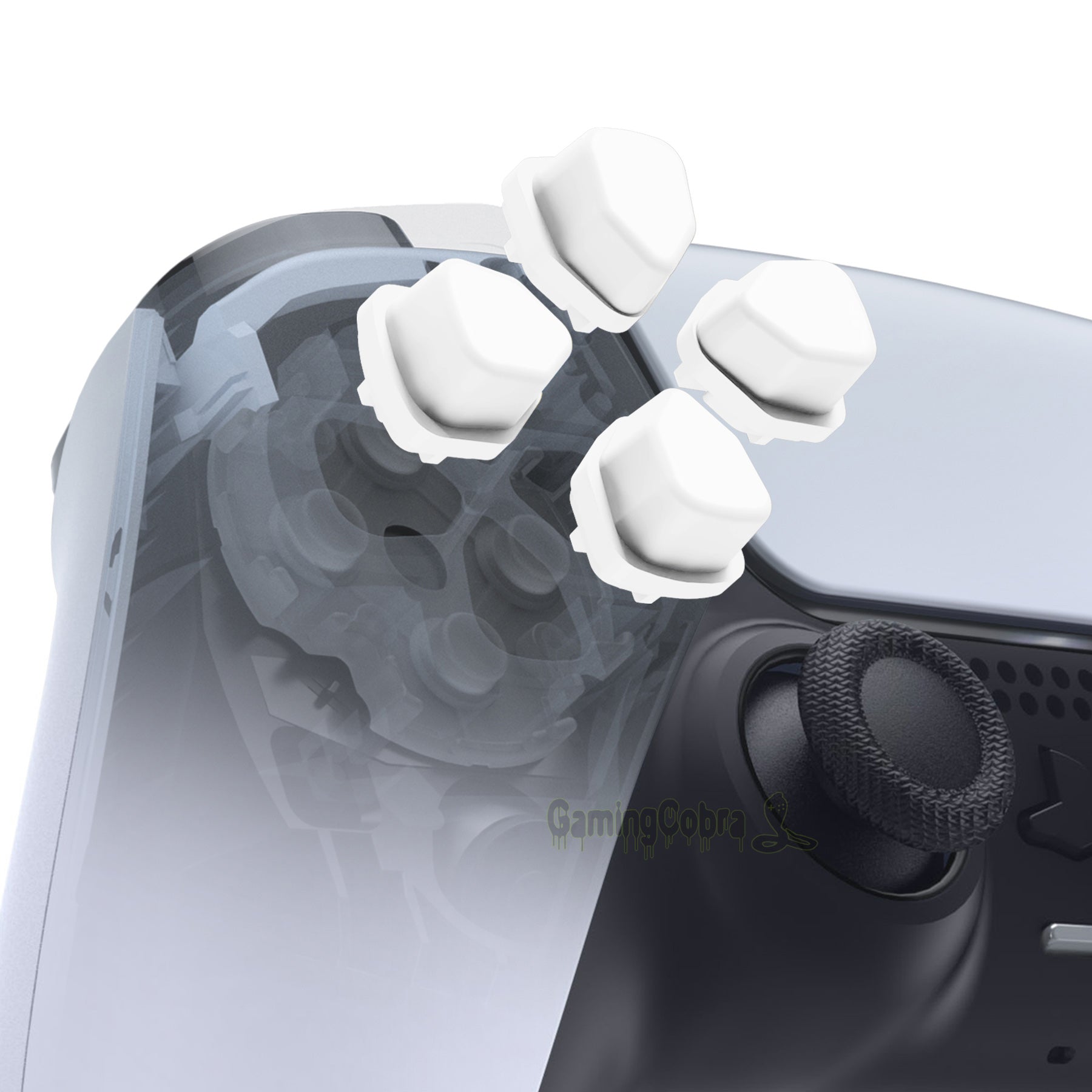 White Ergonomic Split D-pad Direction Buttons (SDP Buttons) For PS5 ...