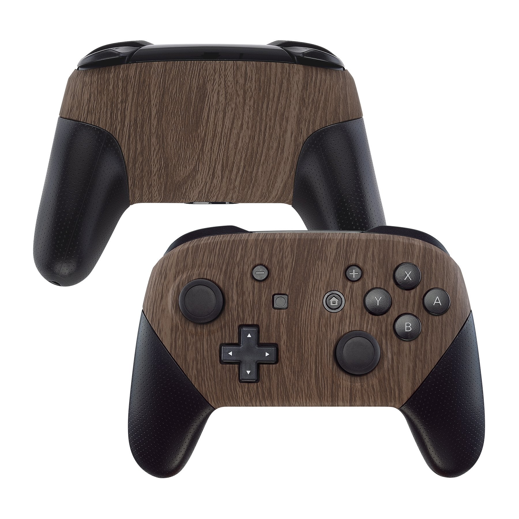 Soft Touch Wooden Grain Front Back Shells For NS Pro Controller-MRS201WS