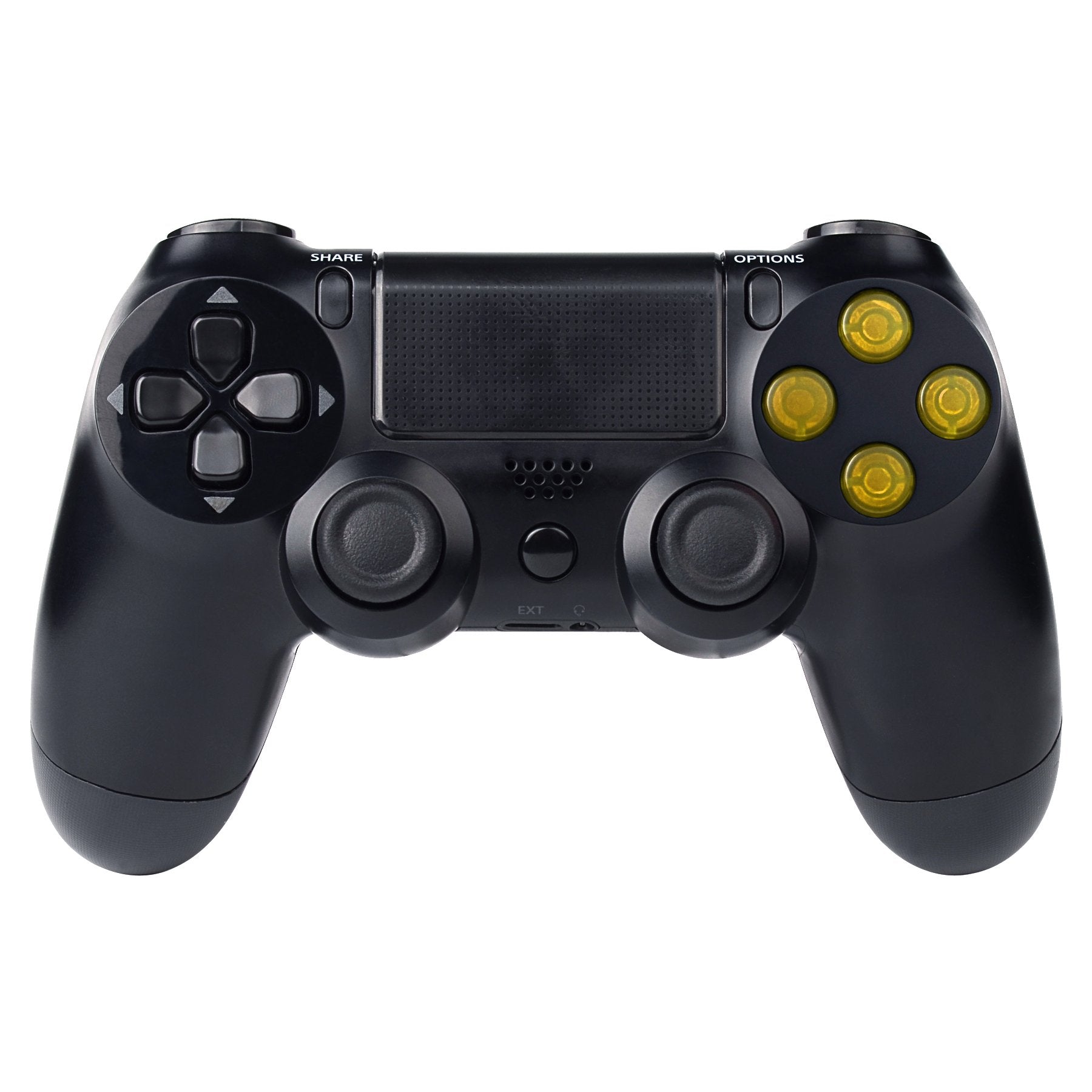 yellow playstation 4 controller
